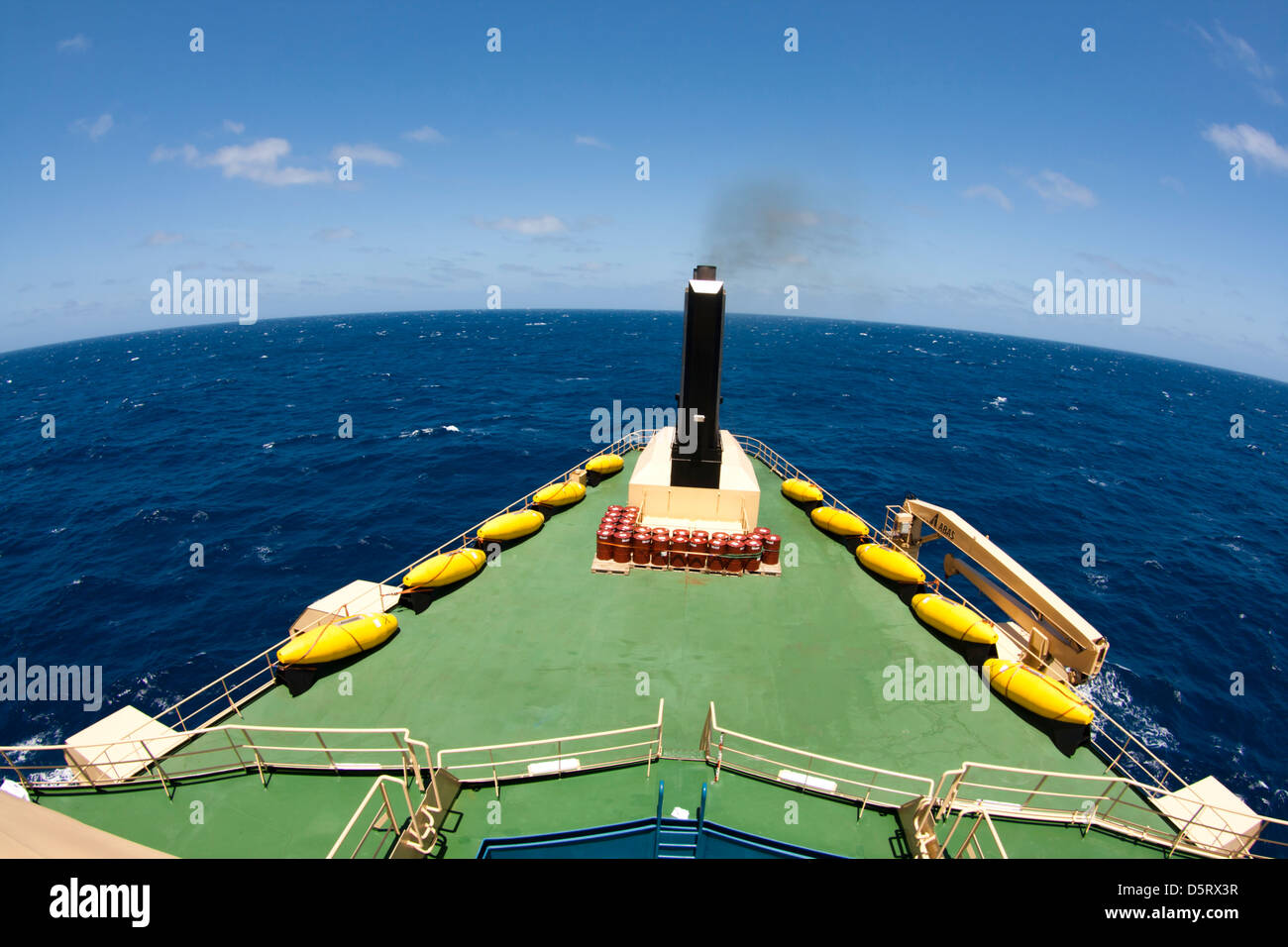bow view of the Seismic vessel Ramform Sovereign from PGS company Stock ...