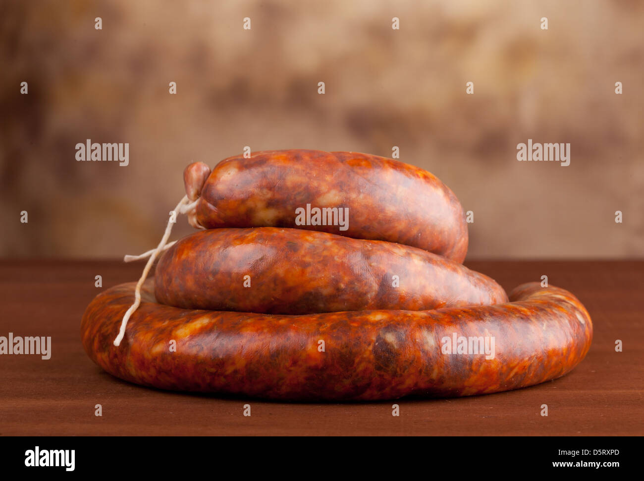 Raw smoked sausage hi-res stock photography and images - Alamy