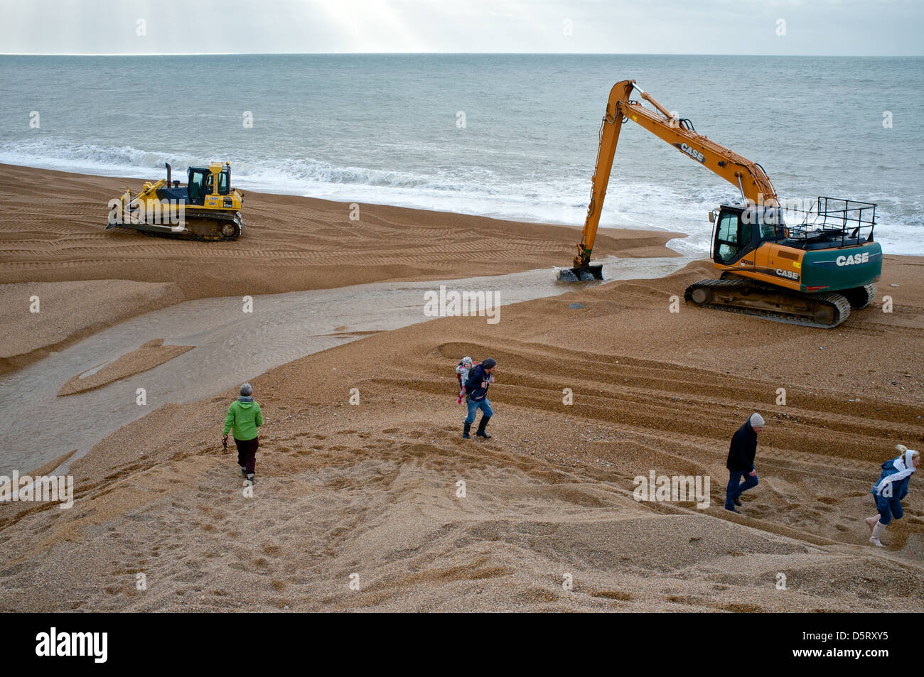 [Jurassic Coast Dorset UK] sand digging coastal digger dig [color image ...