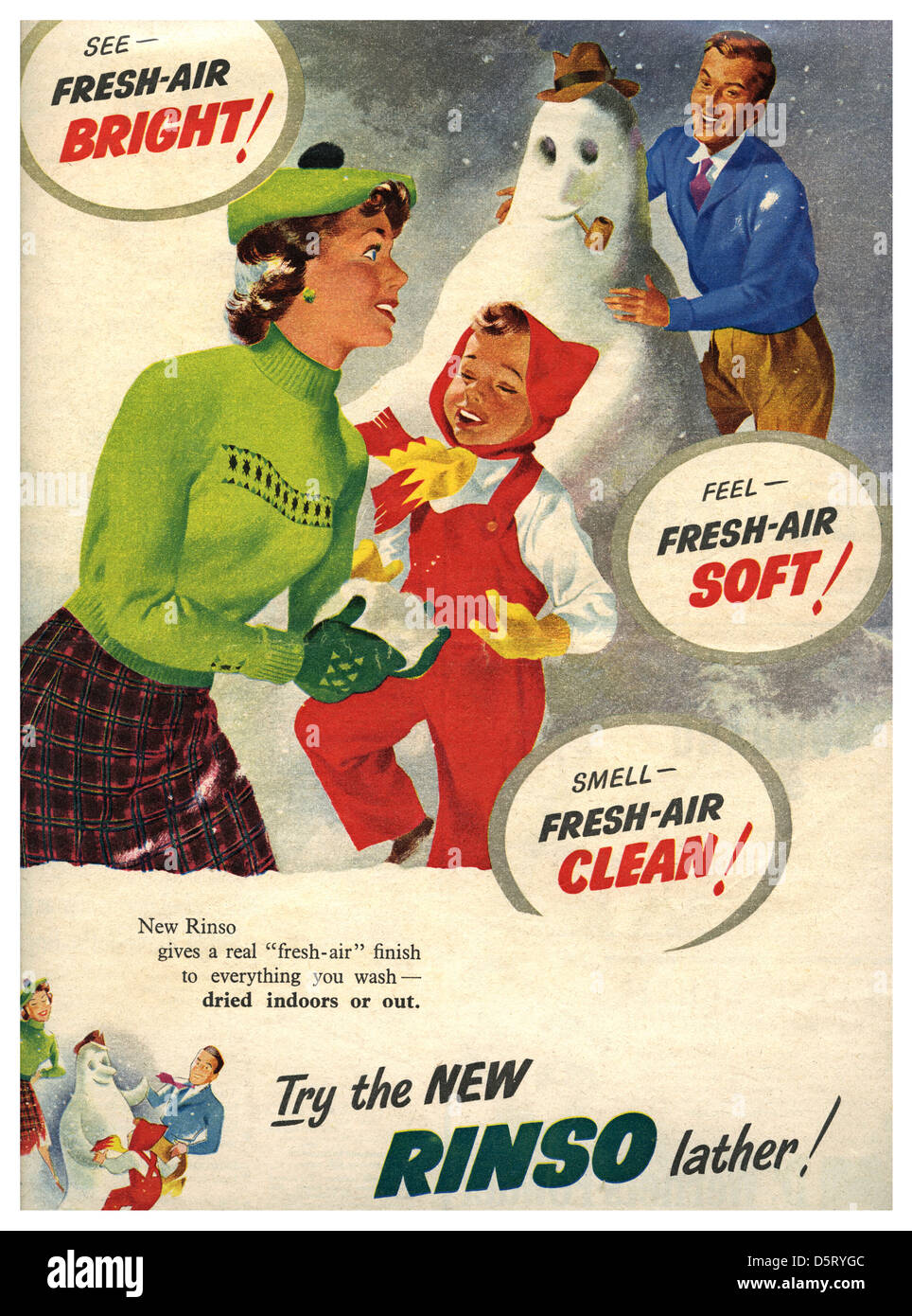 50s advertising family hi-res stock photography and images - Alamy