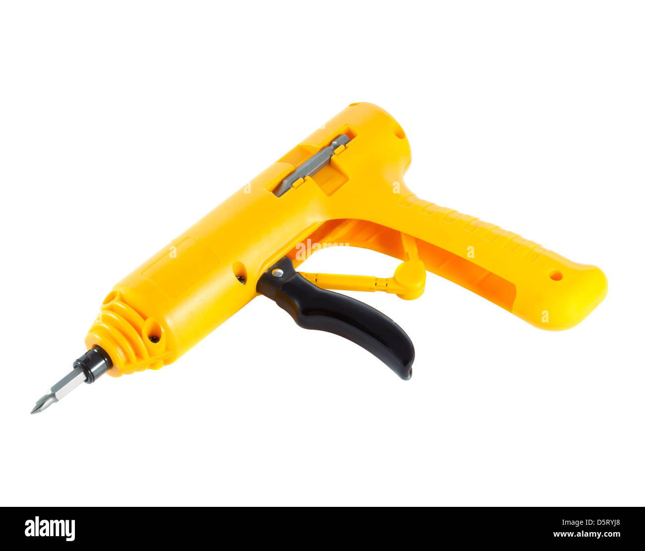 yellow screwdriver on a white background, isolated object Stock Photo ...