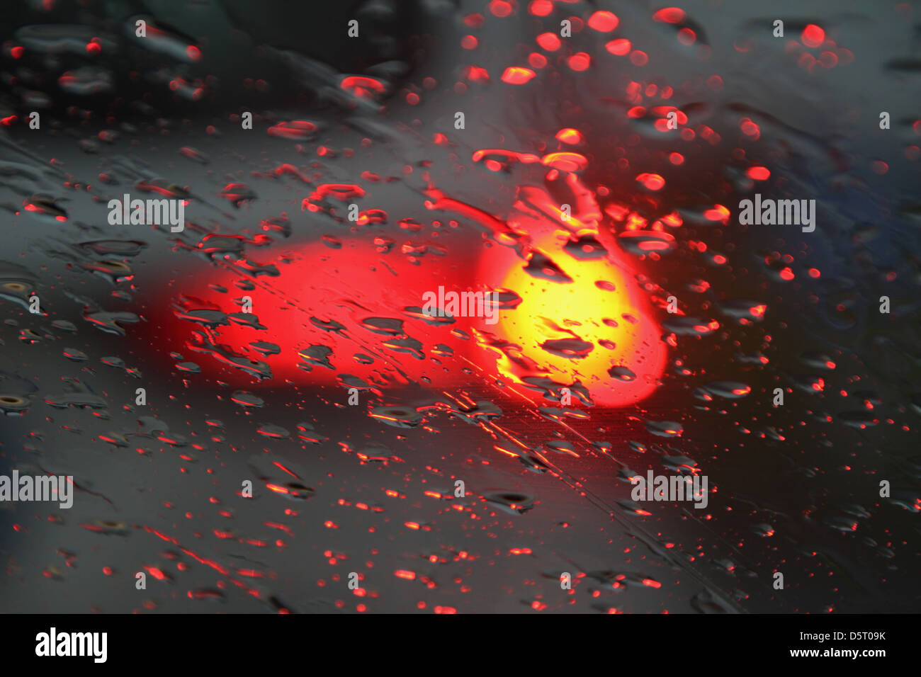 car lights in rain at night Stock Photo - Alamy