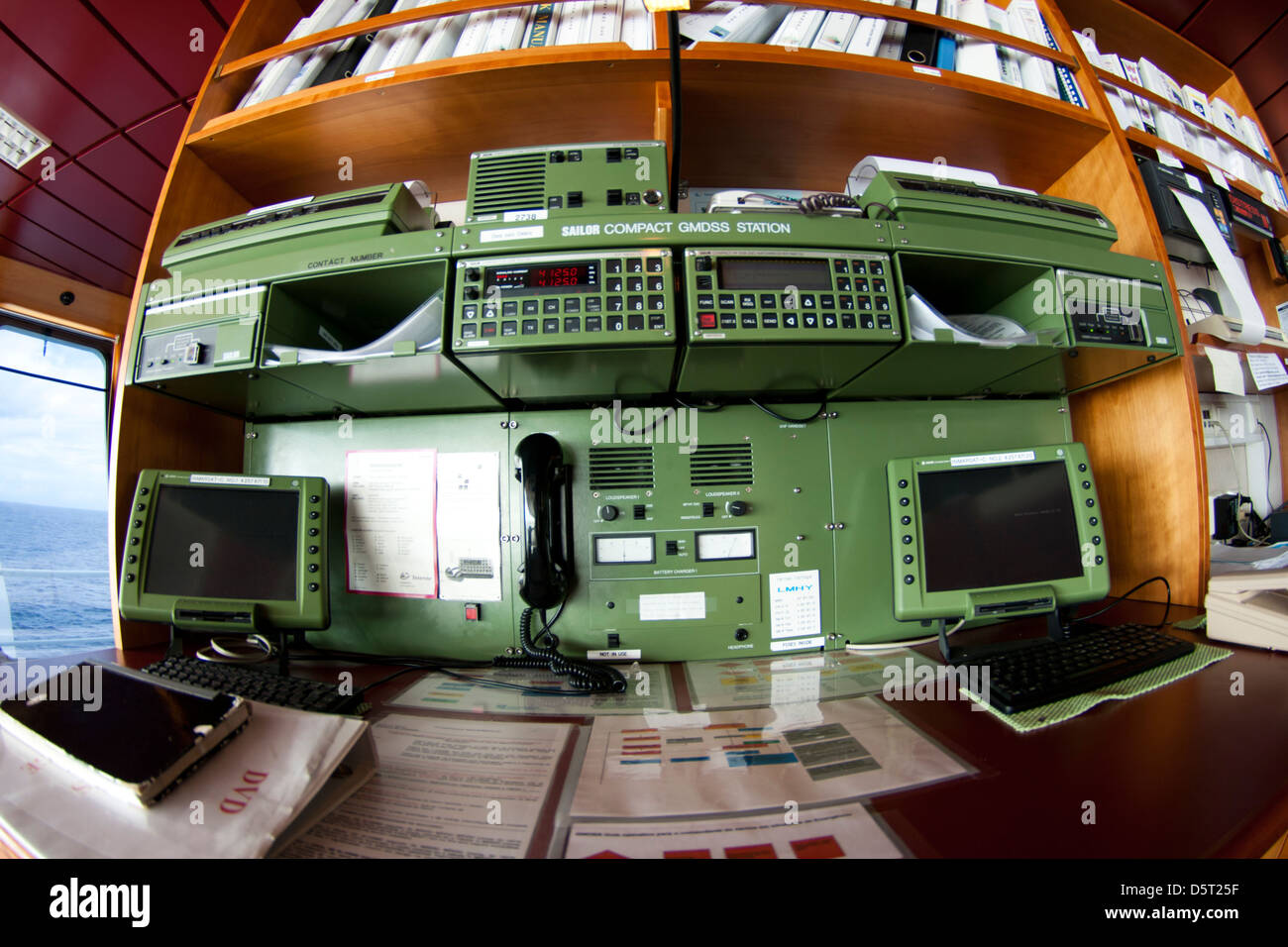 Details inside the Bridge of the Seismic Vessel CGG Veritas Vantage ...