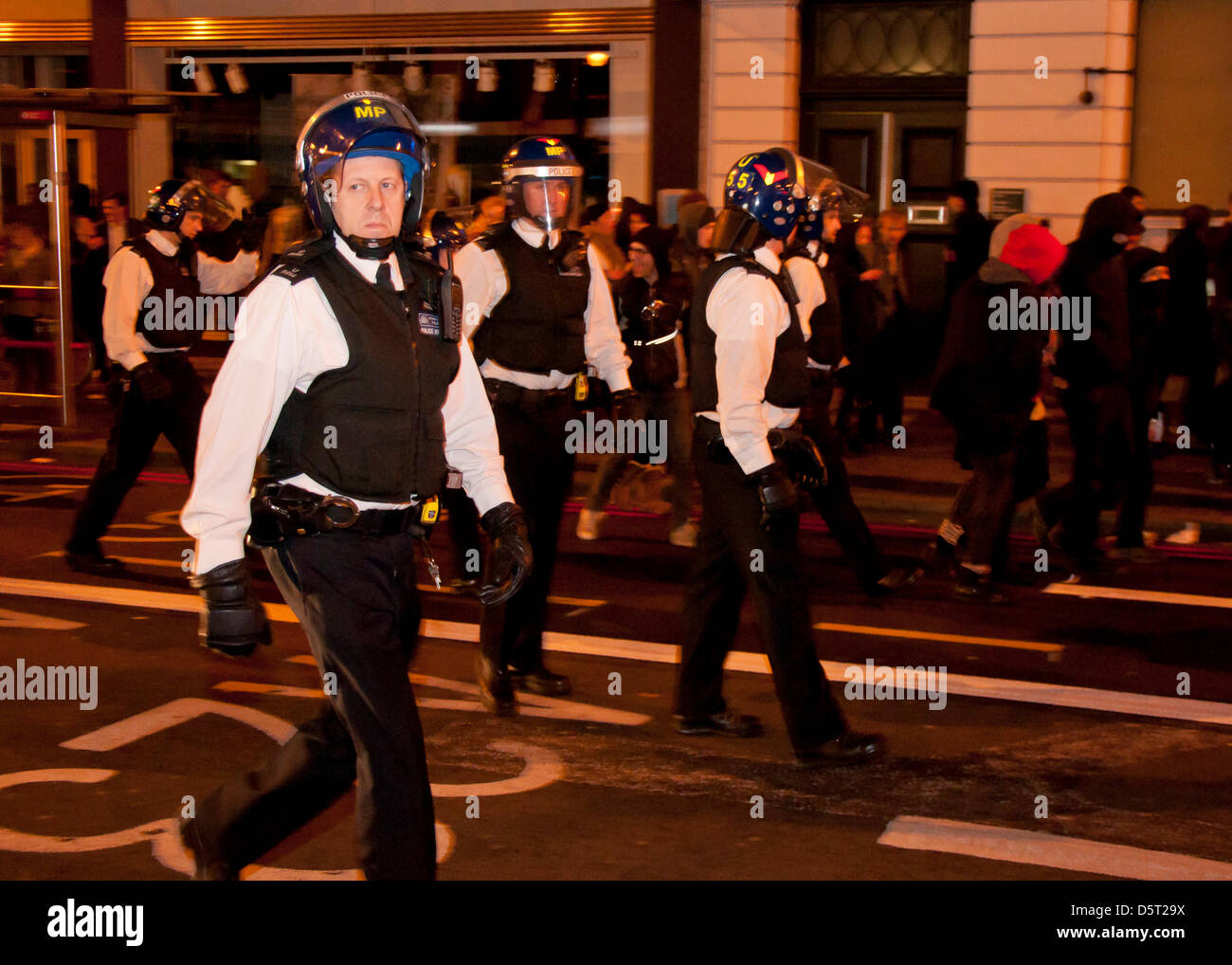 Police wearing helmets hi-res stock photography and images - Alamy