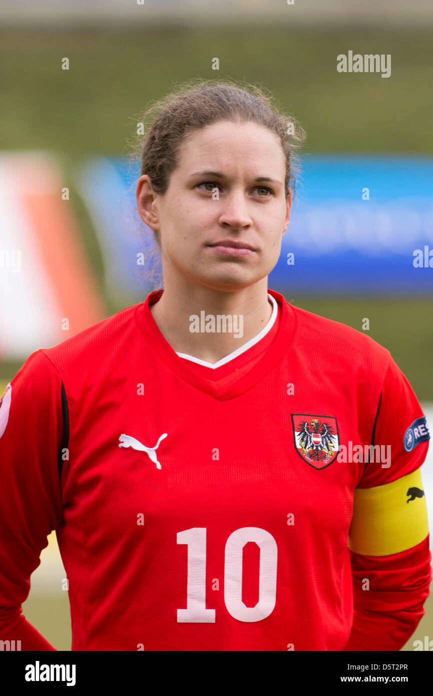 Nina Burger (AUT), APRIL 7, 2013 - Football / Soccer : International ...