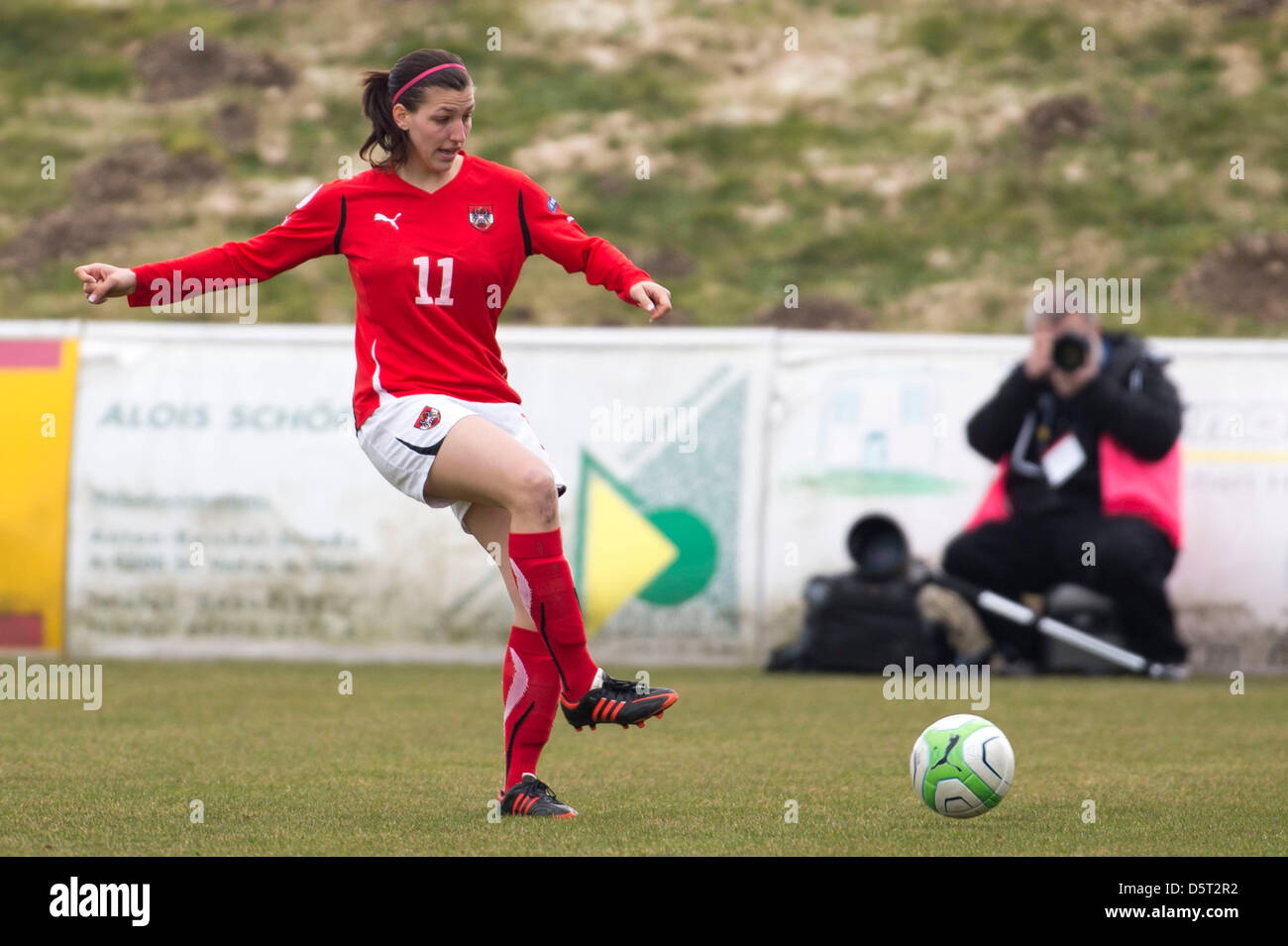 Lisa Makas (AUT), APRIL 7, 2013 - Football / Soccer : International ...