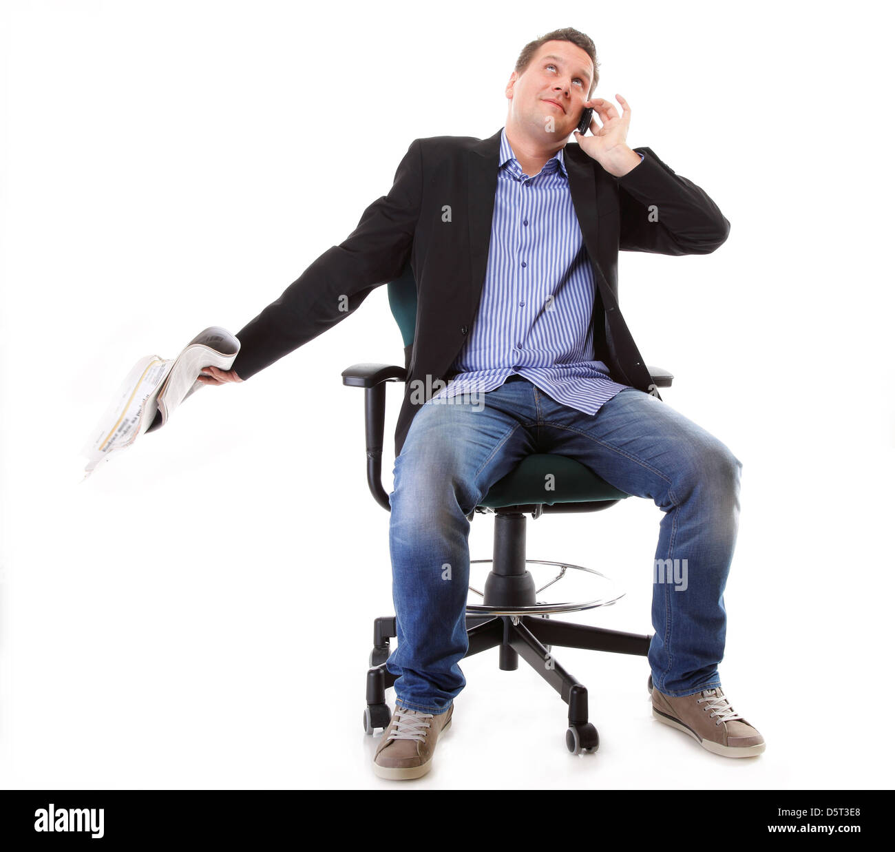 Newspaper surprised shock reading hi-res stock photography and images ...