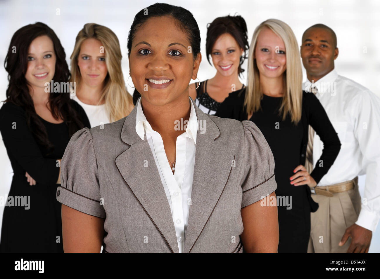 Business Team of Mixed Races at Office Stock Photo - Alamy