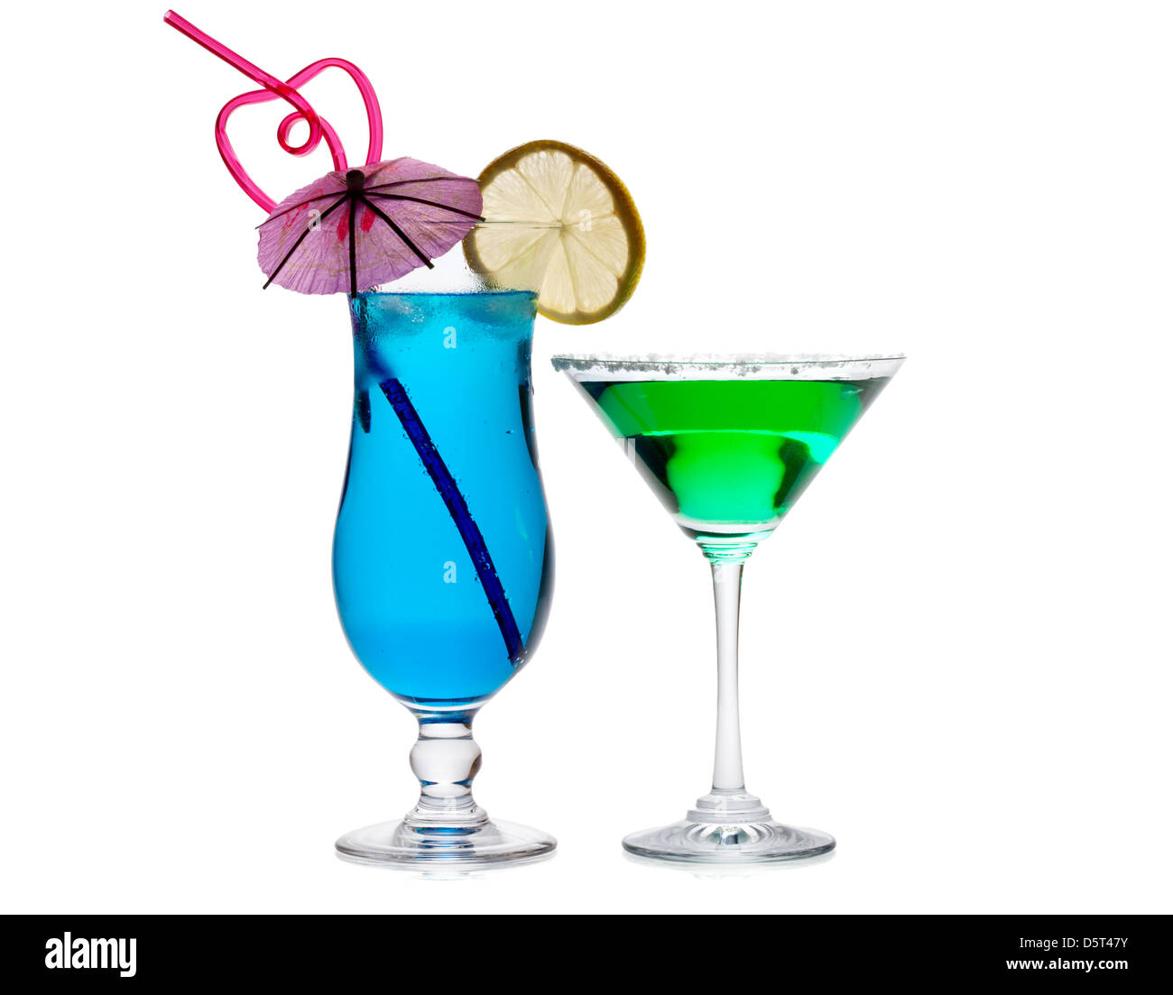 Blue Laguna and Green Vesper isolated on white background Stock Photo ...