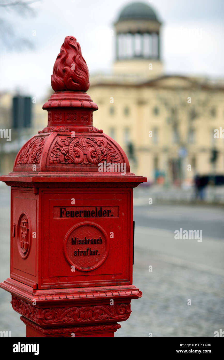 Fire Alarm outside of Charlottenburg Palace, Charlottenburg, Berlin ...