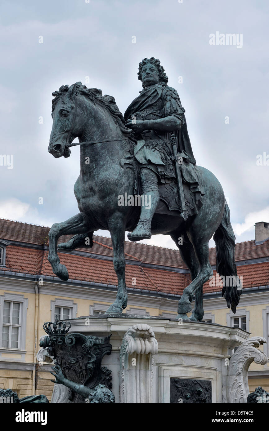 Statue of Frederick William I outside Charlottenburg Palace ...