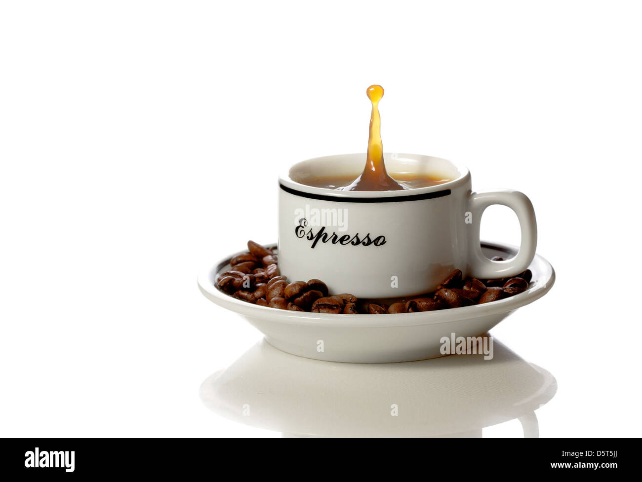 a cup of coffee with a splash Stock Photo - Alamy