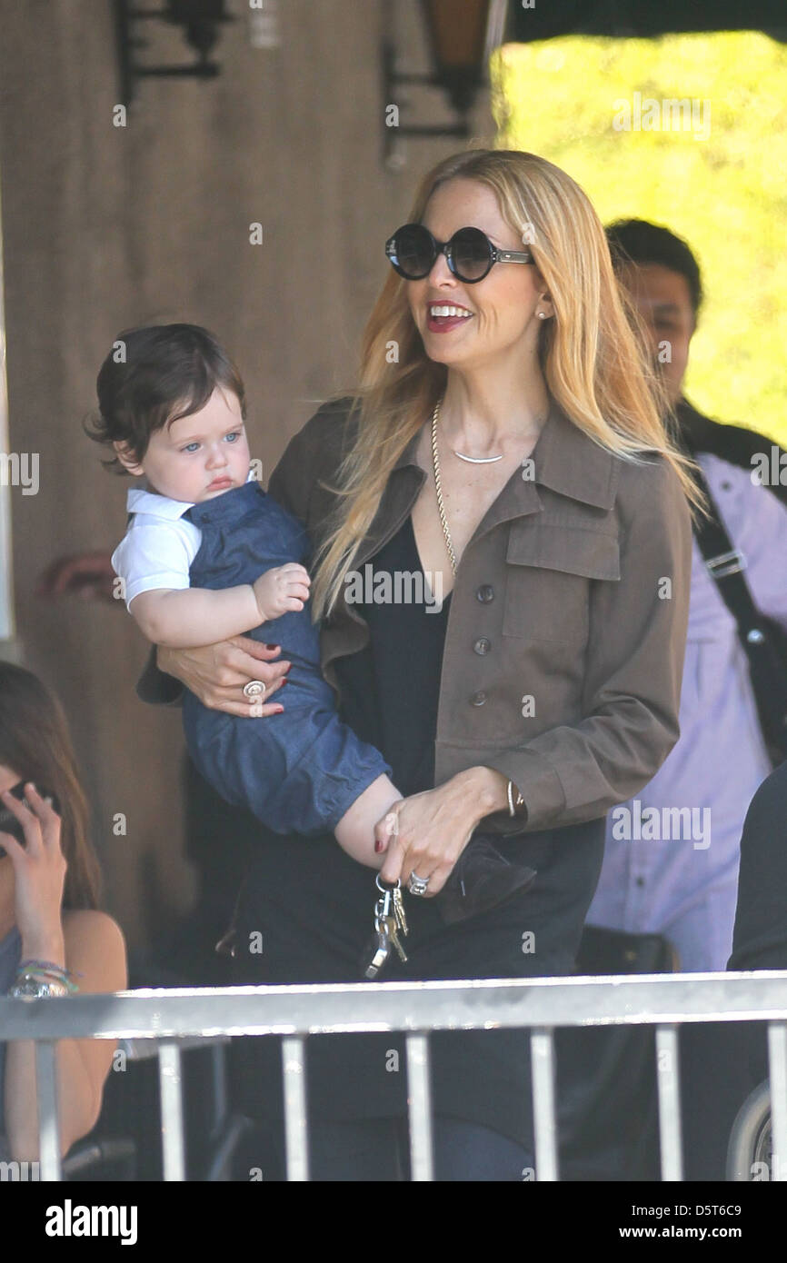 Rachel Zoe out for lunch in West Hollywood with her son Skyler Berman ...