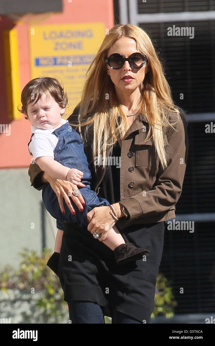 Rachel Zoe out for lunch in West Hollywood with her son Skyler Berman ...