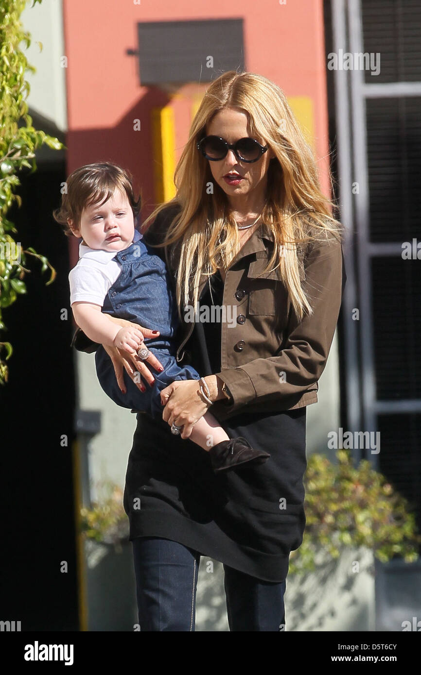 Rachel Zoe out for lunch in West Hollywood with her son Skyler Berman ...