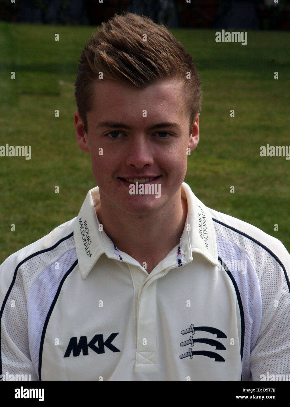 08.04.2013 London, England. Tom Helm of Middlesex County Cricket in LV ...