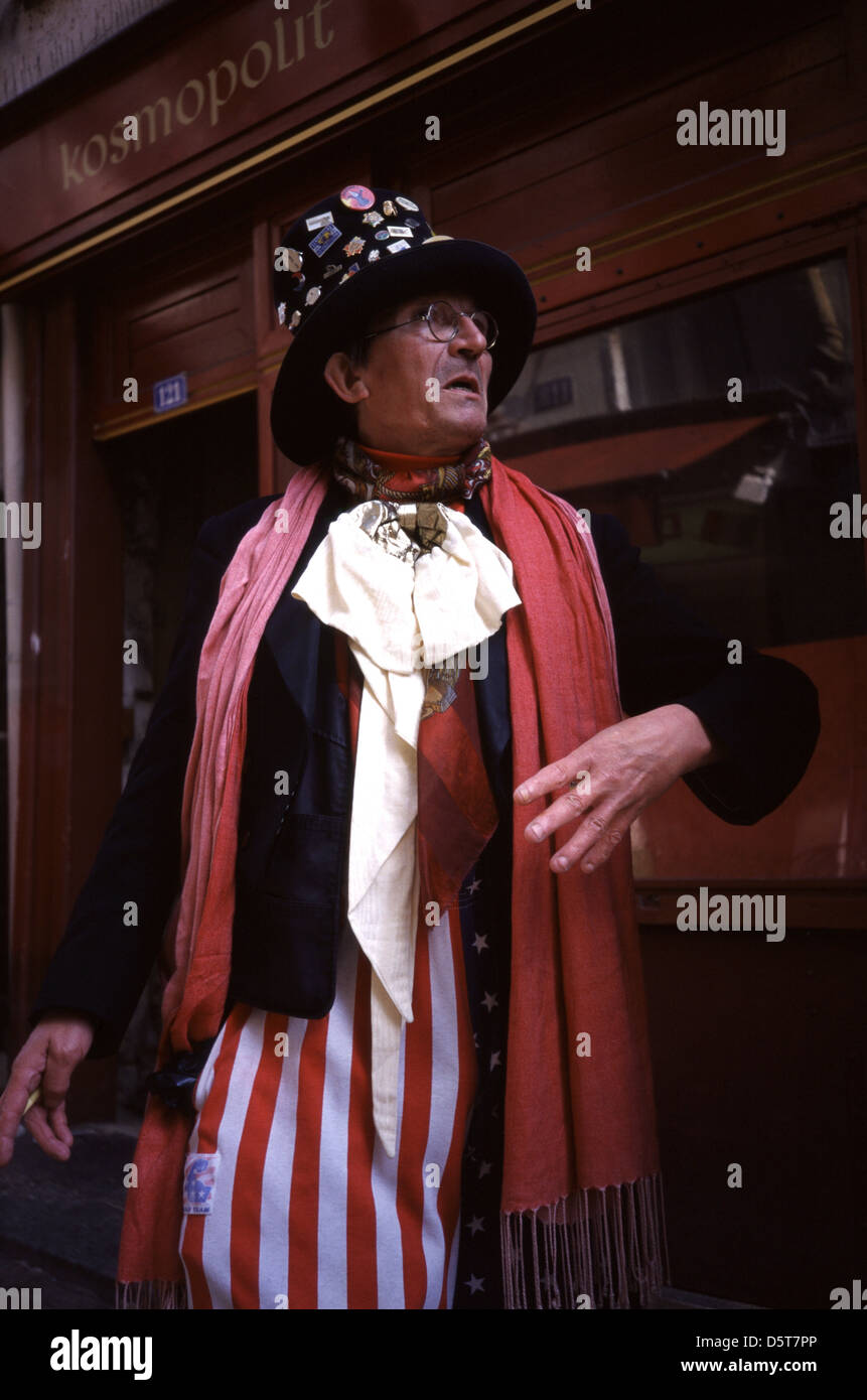 Mime artist in the Latin quarter Paris France Stock Photo - Alamy