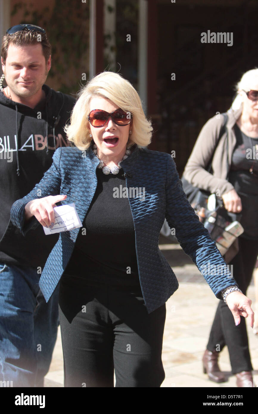 Joan Rivers makes an appearance on 'Extra' at The Grove Los Angeles ...