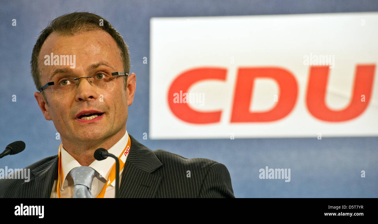 The newly elected head of the Christian Democrats Brandenburg, Michael ...