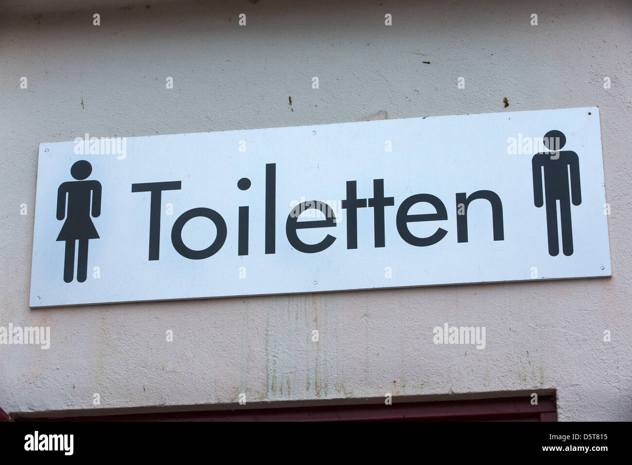 A sign for a public toilet is pictured at a public toilet on ...