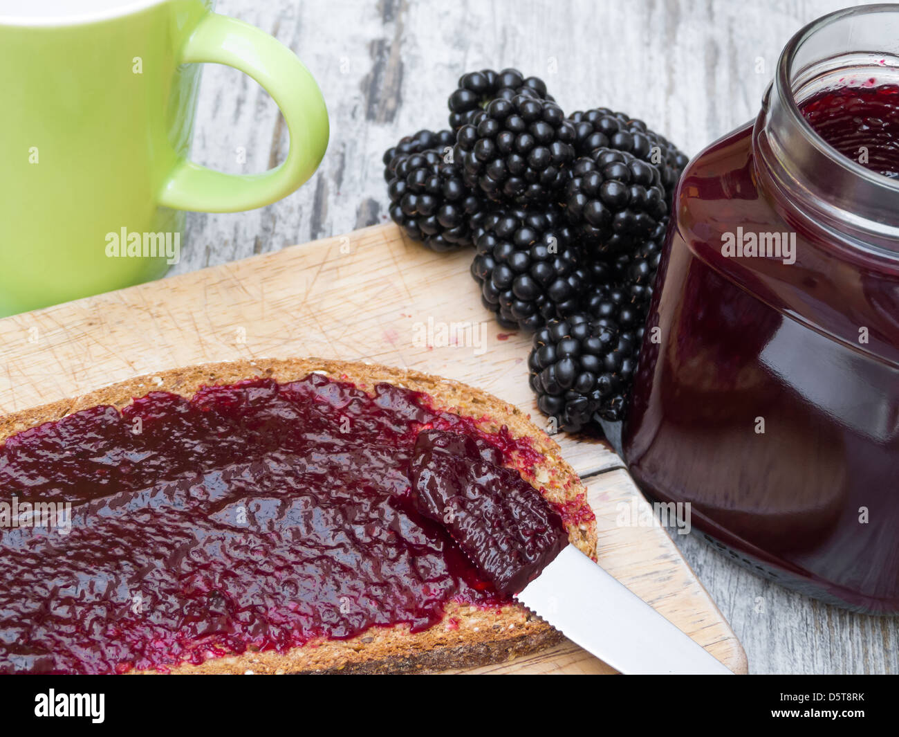 Black Raspberry Jam Stock Photo - Alamy