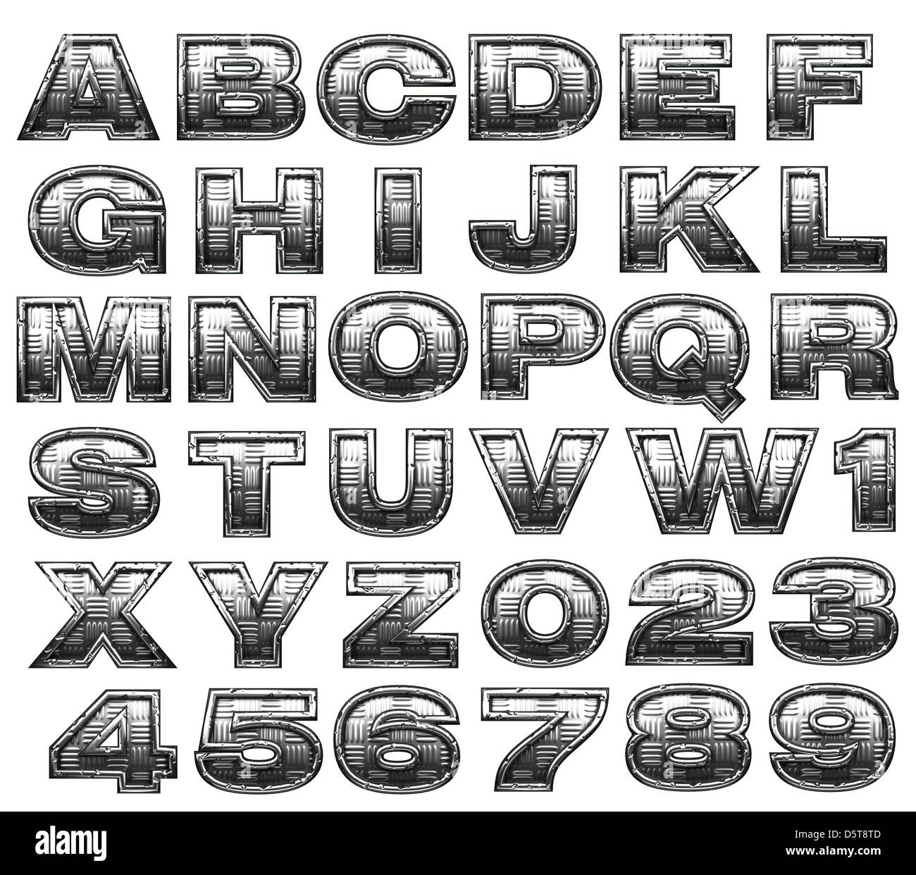 steel alphabet set Stock Photo - Alamy