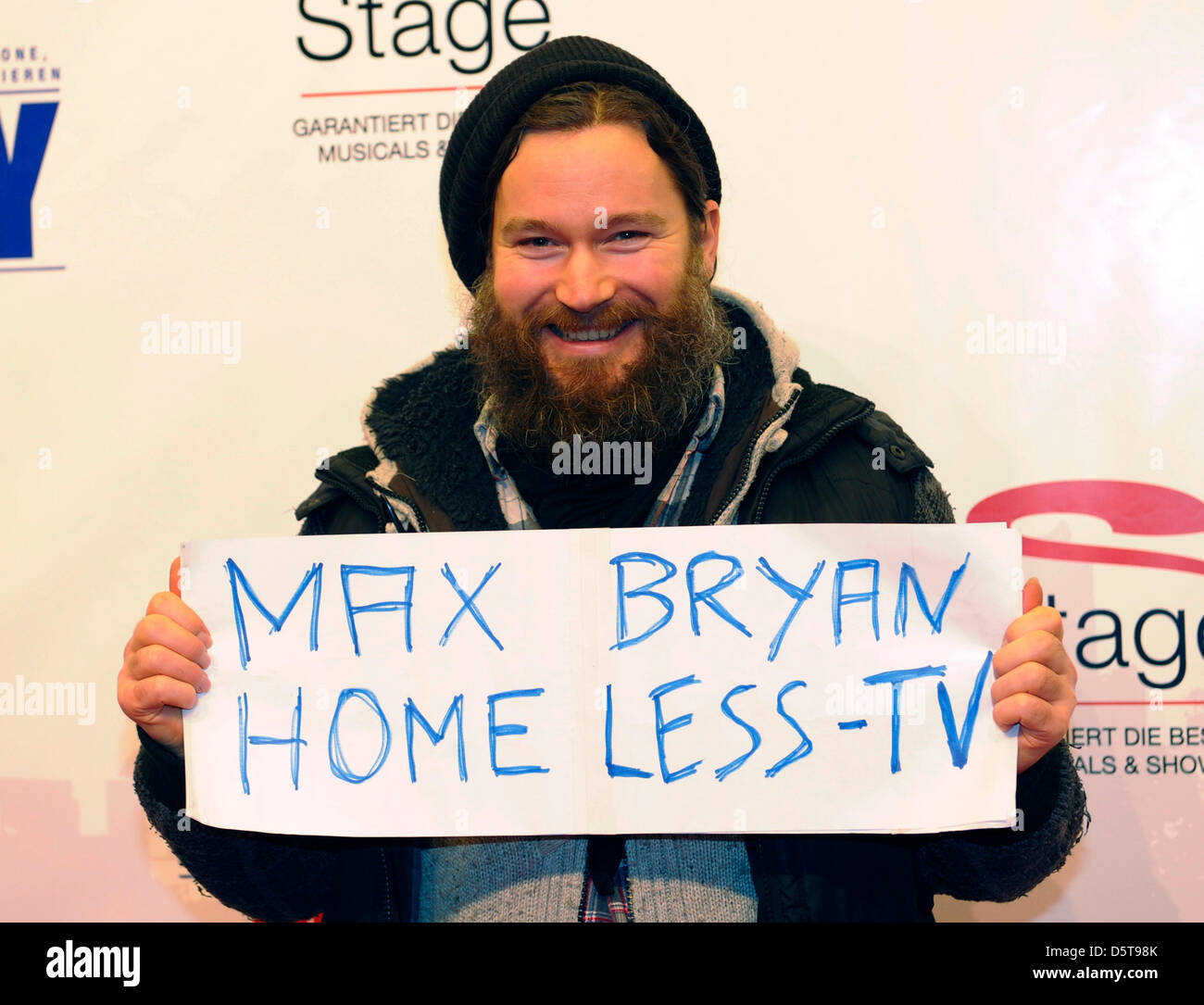 Homeless Max Bryan arrives for the premiere of the musical 'Rocky' at ...