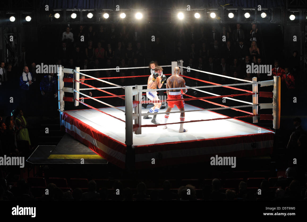 Actor Drew Sarich (as Rocky l) and Terence Archie (as Apollo) perform ...