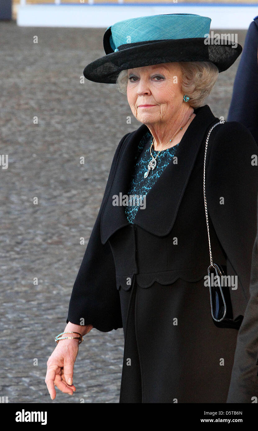 Queen Beatrix attends the reception of the President of Slovakia Ivan ...