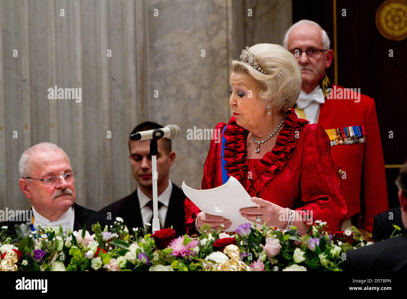 Queen Beatrix and Princess Margriet of The Netherlands and President of ...
