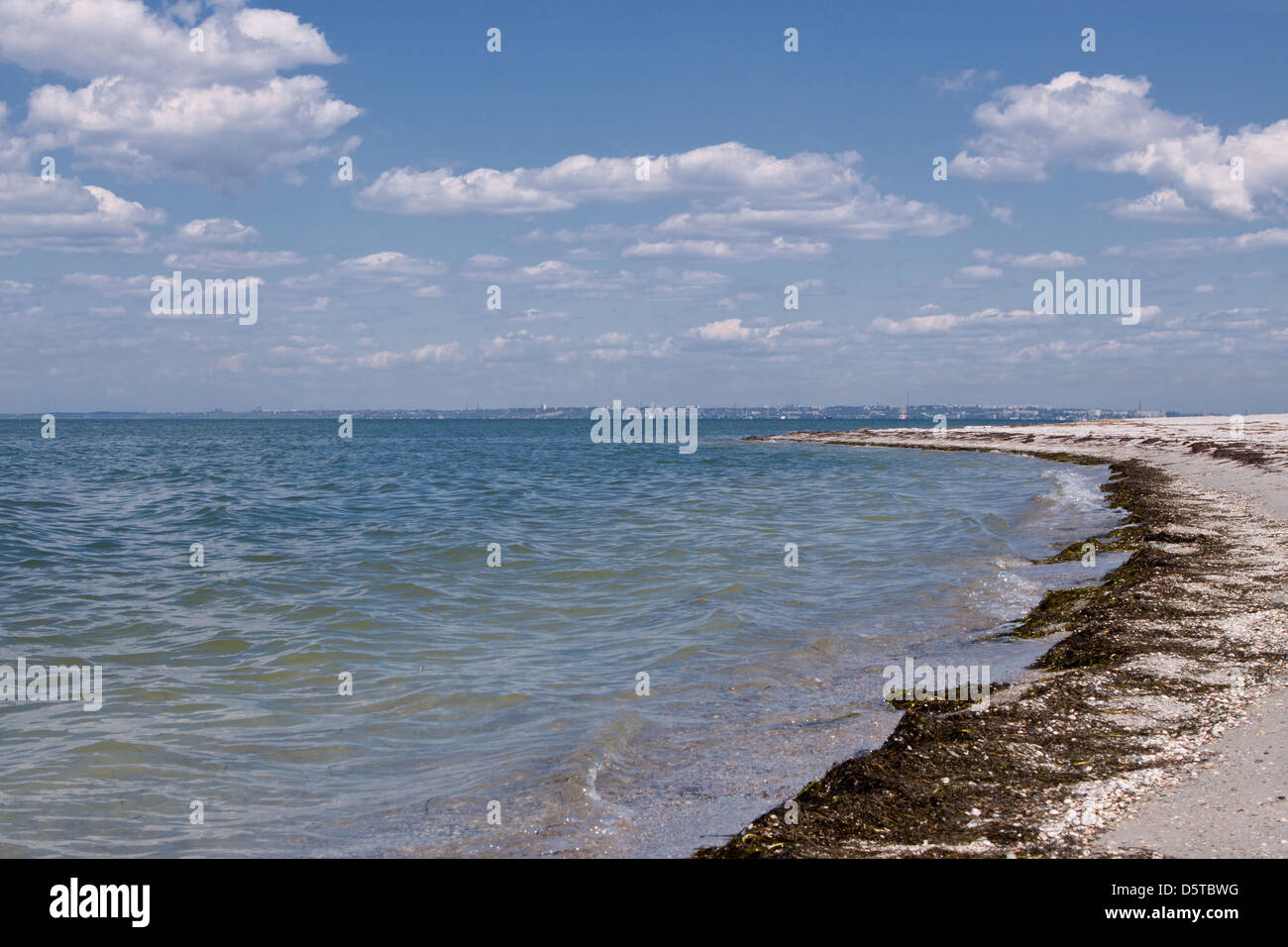 The cobalt blue sea and blue sky. Summer landscape with sea and blue ...