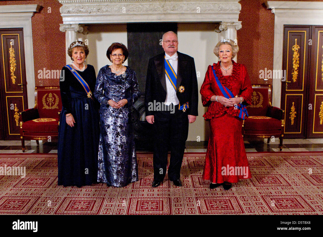 Queen Beatrix and Princess Margriet of The Netherlands and President of ...