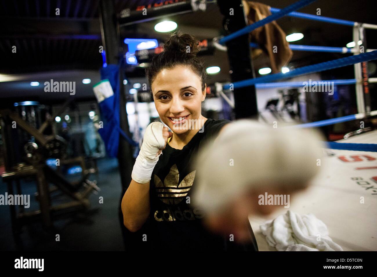 Professional boxer Susi Kentikian aka 'Killer Queen' is pictured during ...