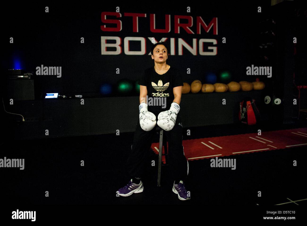 Professional boxer Susi Kentikian aka 'Killer Queen' is pictured during ...