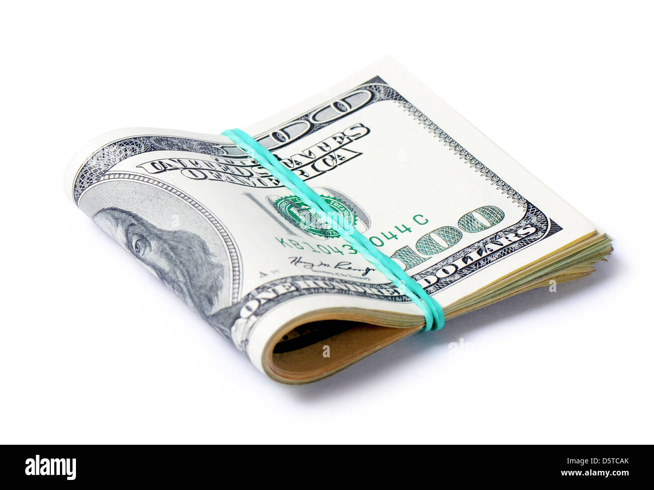 The dollar banknotes isolated on white Stock Photo - Alamy