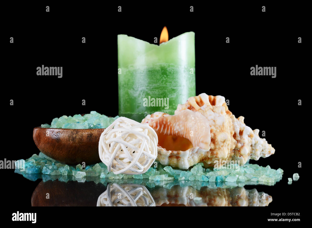 Set for SPA-procedure on black background Stock Photo - Alamy