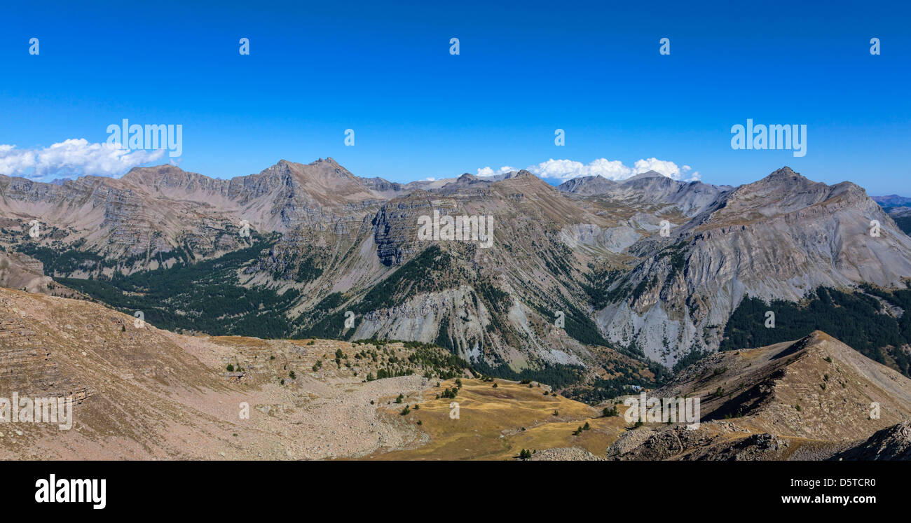 Impressive high altitude landscape located in The Southern French Alps ...