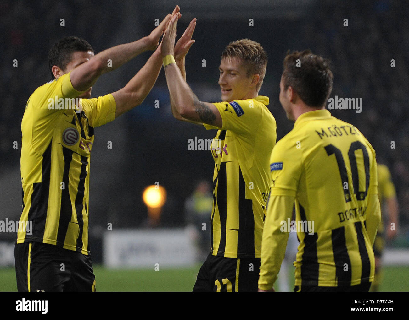 Marco Reus And Mario Gotze And Robert Lewandowski