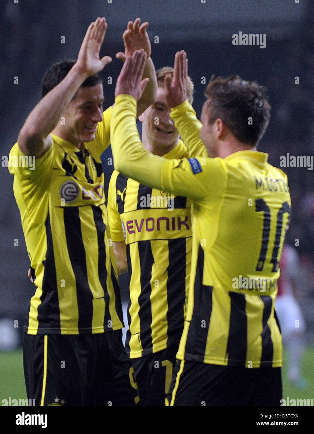Marco Reus And Mario Gotze And Robert Lewandowski