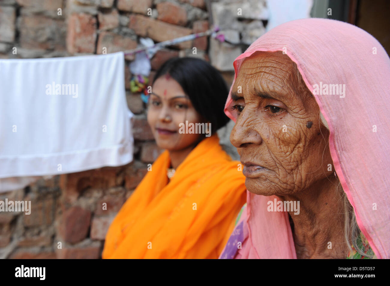 76-year-old Suraj Devi and her daughter Preenka are pictured in the ...
