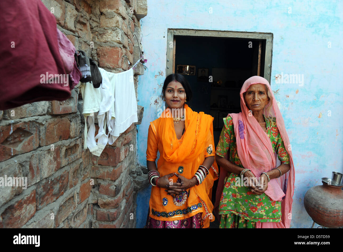 76-year-old Suraj Devi and her daughter Preenka are pictured in the ...