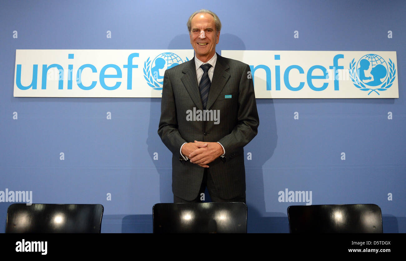 Chairman of Unicef in Germany, Juergen Heraeus, attends a press ...