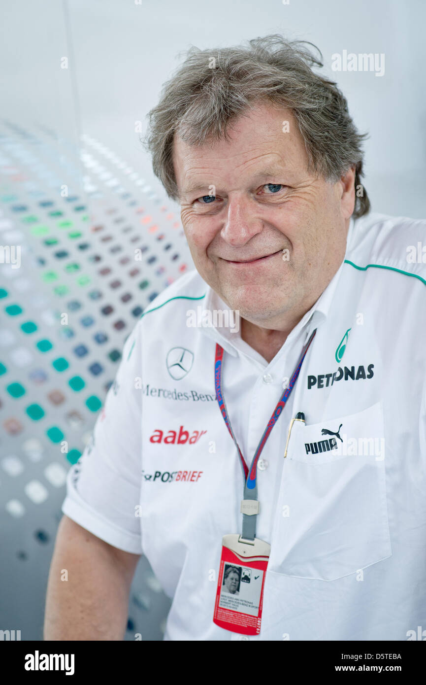 The chief motorsport of Mercedes AMG, German Norbert Haug, smiles in ...