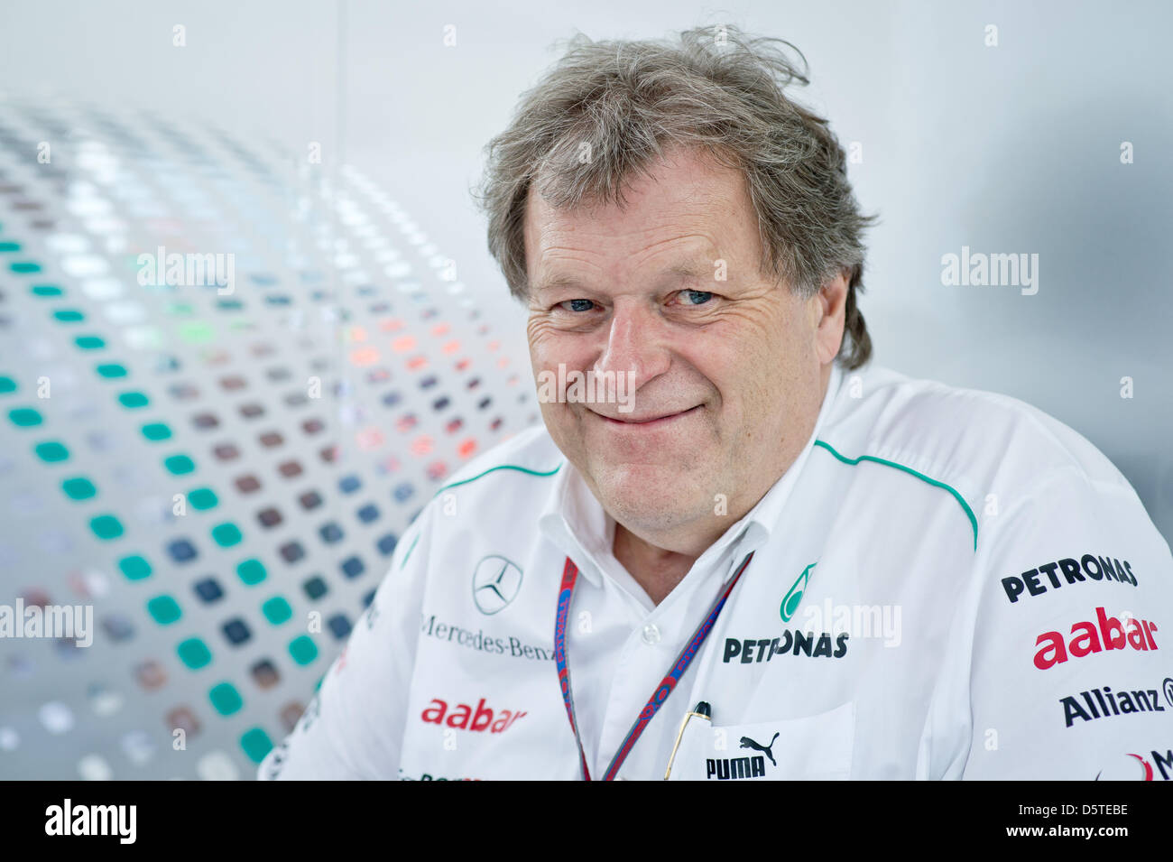 The chief motorsport of Mercedes AMG, German Norbert Haug, smiles in ...