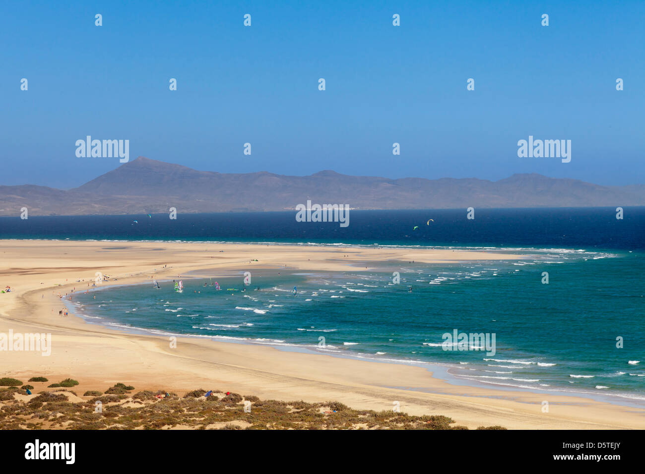 Beach of Risco del Paso, Playa de Sotavento, Fuerteventura, Canary ...