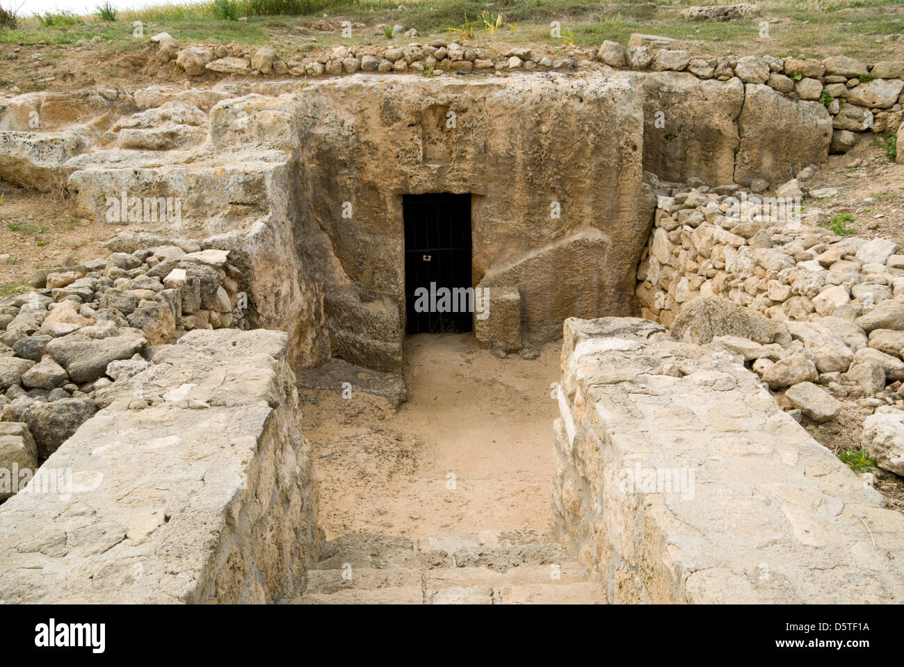rock carved buildings the garrison camp archaeological park paphos ...