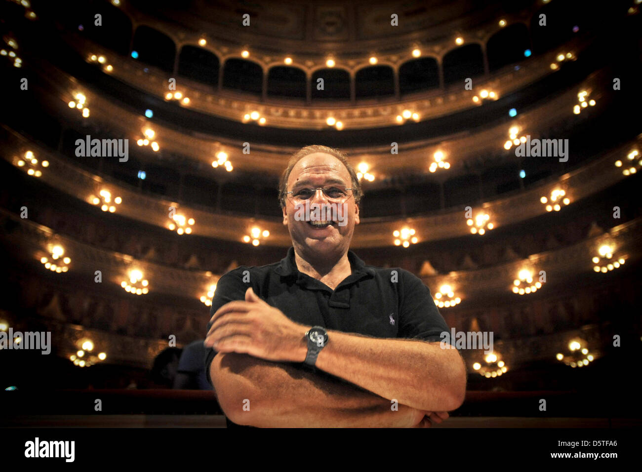 Austrian conductor Roberto Paternostro is pictured during a rehearsal ...
