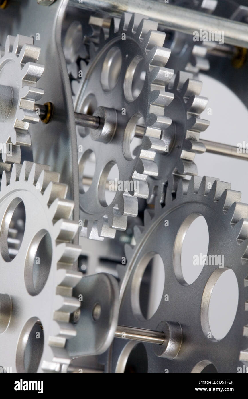 Part of gears in a mechanical clock Stock Photo - Alamy