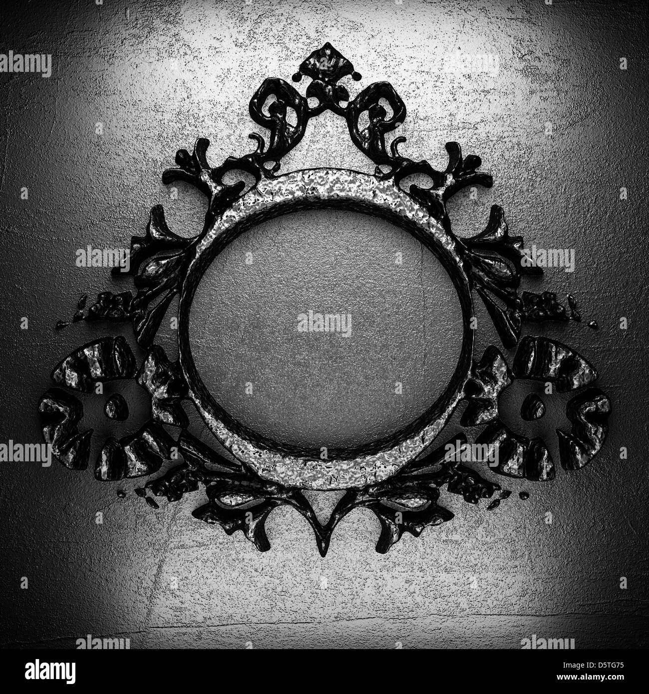 vintage iron frame Stock Photo - Alamy