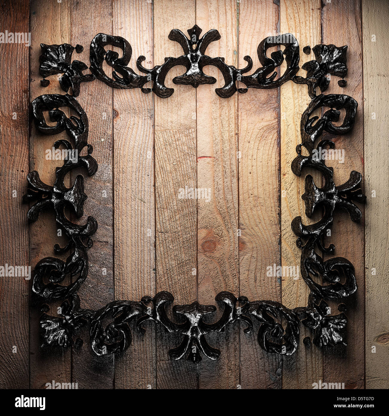 vintage iron frame Stock Photo - Alamy